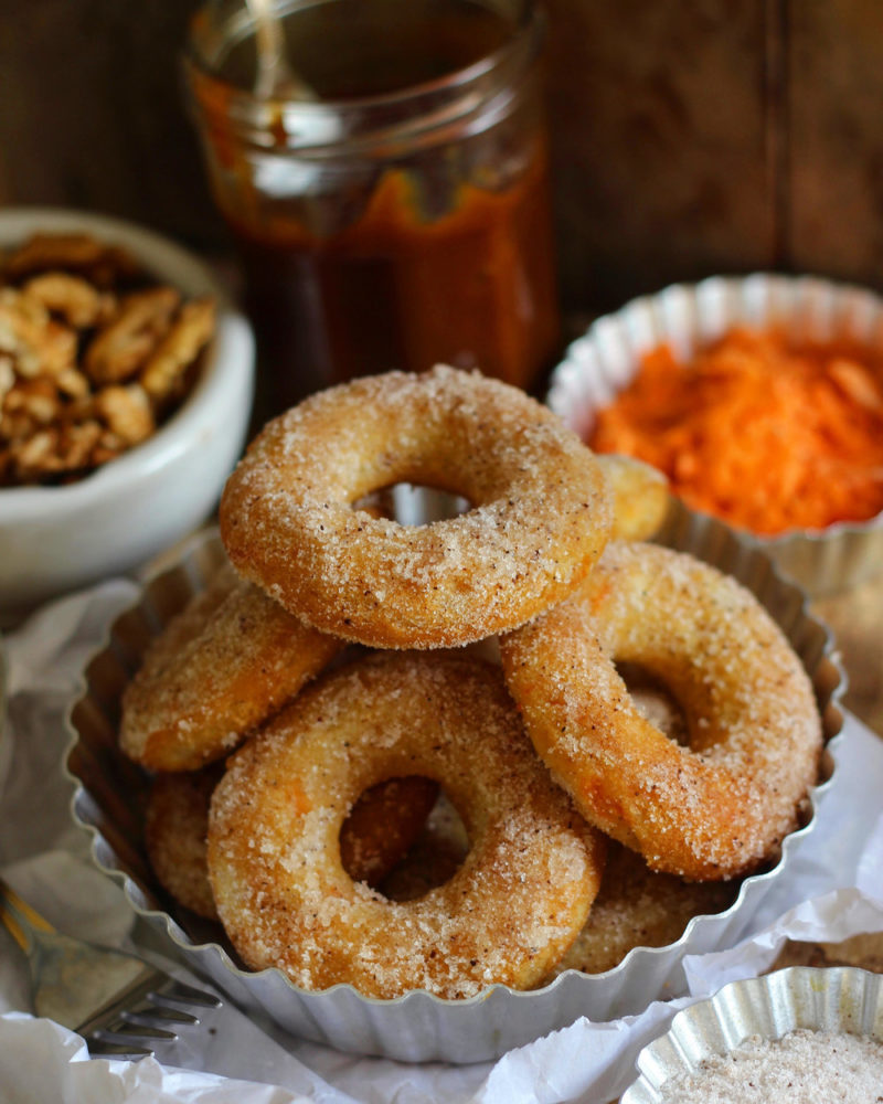 Baked Carrot Cake Donuts - Easy Recipe - Bake with Shivesh