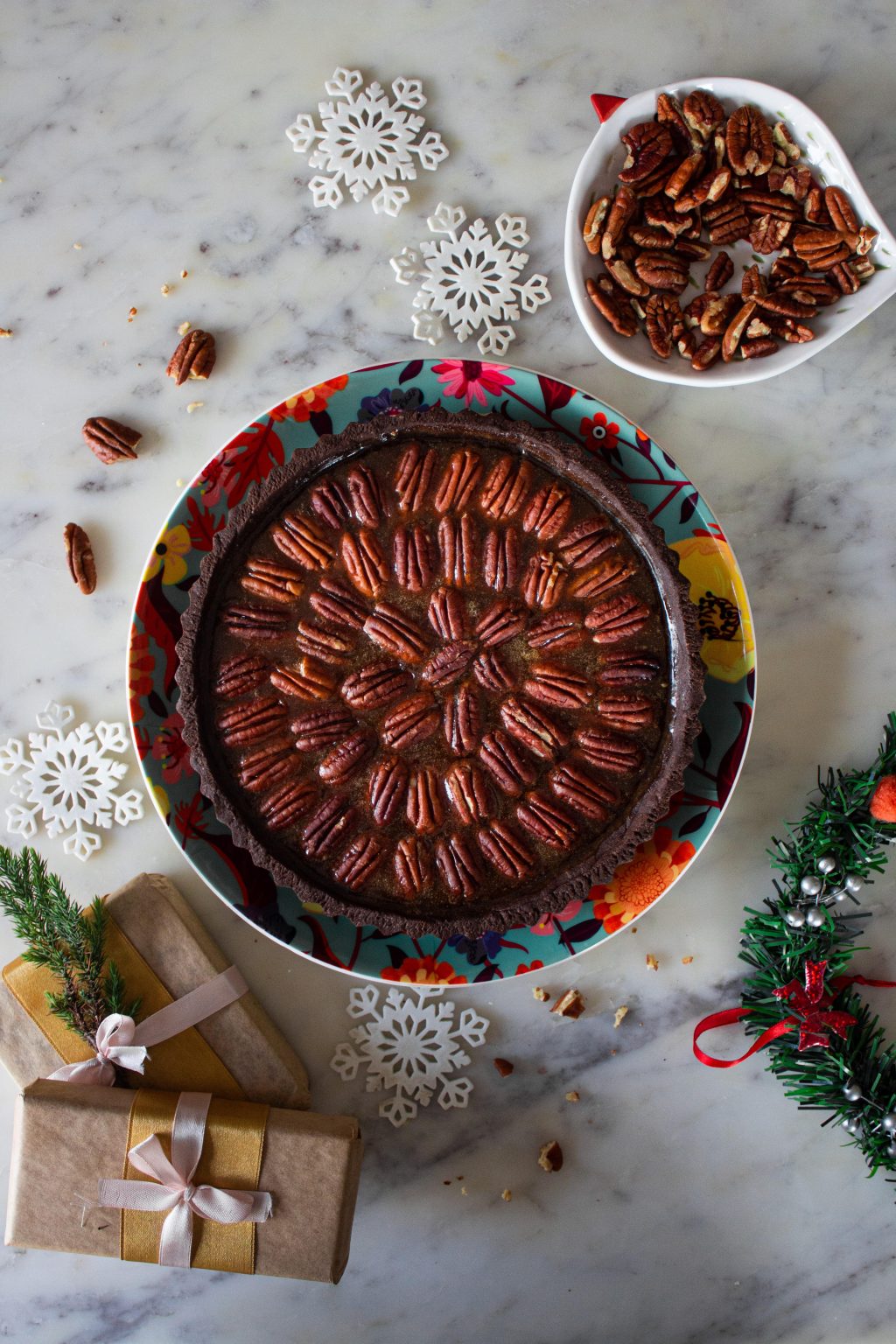 Caramel Pecan Tart - Bake with Shivesh