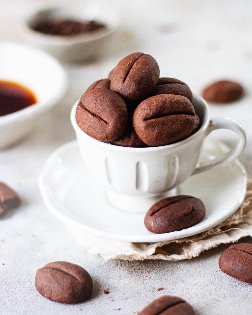 Eggless Coffee Bean Cookies Recipe - Bake With Shivesh