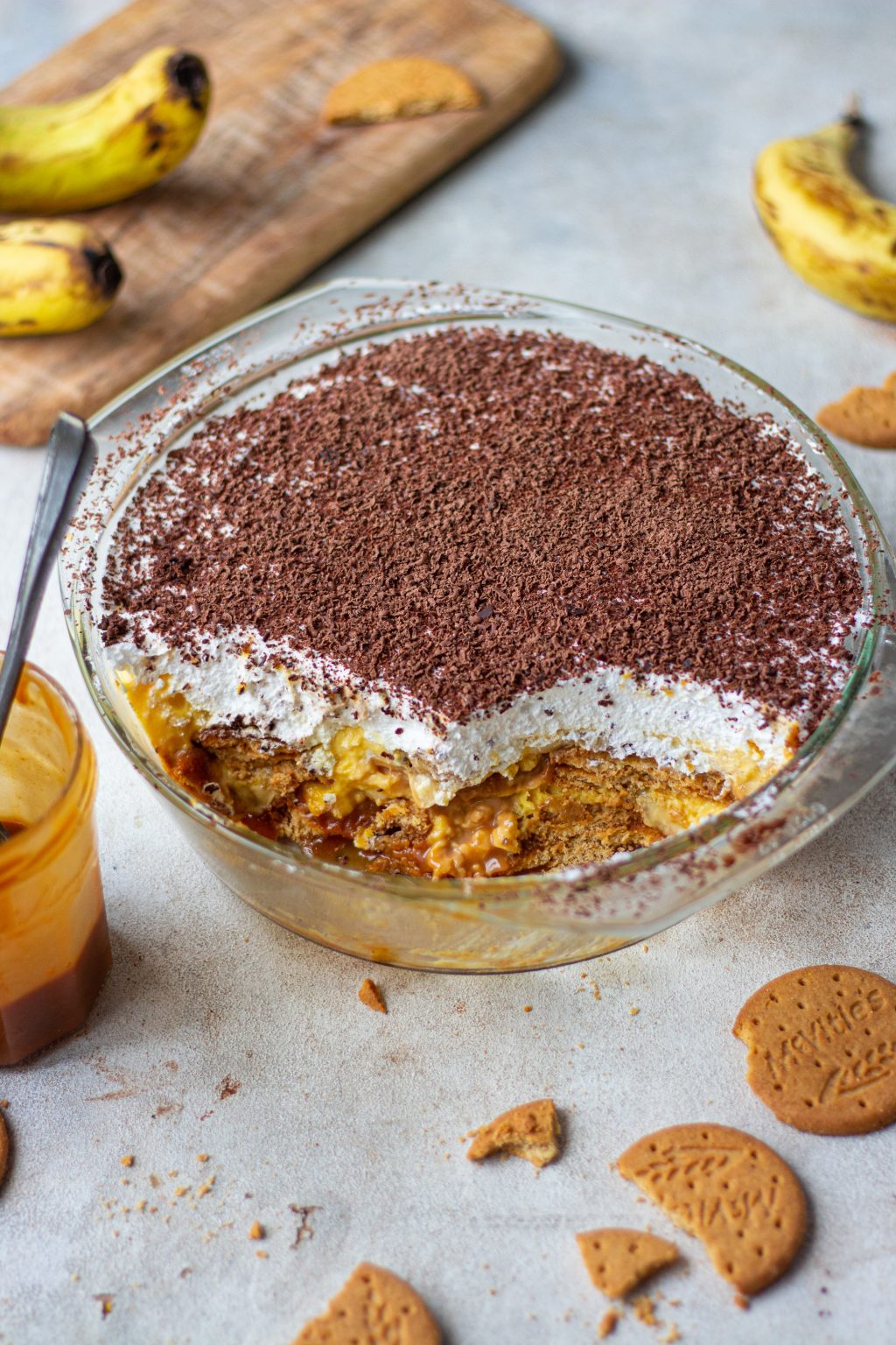 No-bake Easy Eggless Banoffee pudding - Bake with Shivesh