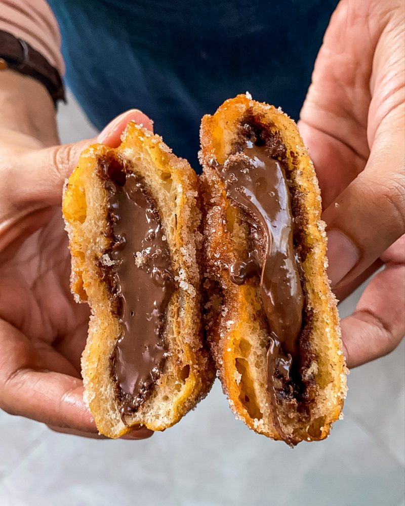 Fried Nutella Pancake Sandwich Recipe - Bake with Shivesh