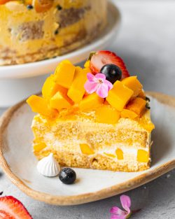 No-Bake Mango Ice Cream Cake - Bake with Shivesh