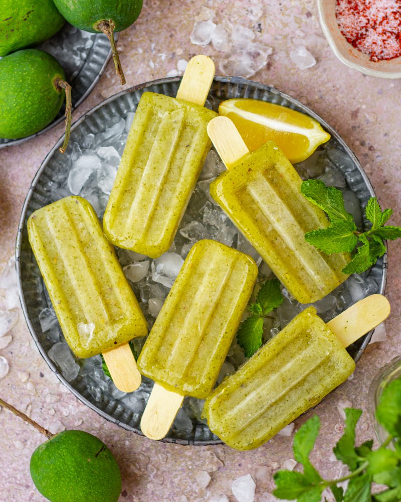 Aam Panna Popsicles - Bake with Shivesh