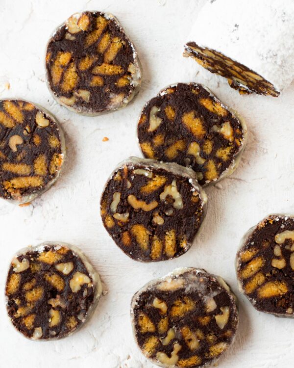 No-bake Chocolate Biscuit Roll - Bake with Shivesh