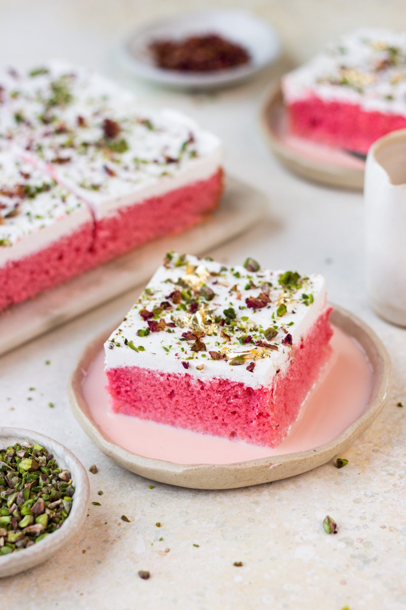 Rose Milk Cake - Bake with Shivesh