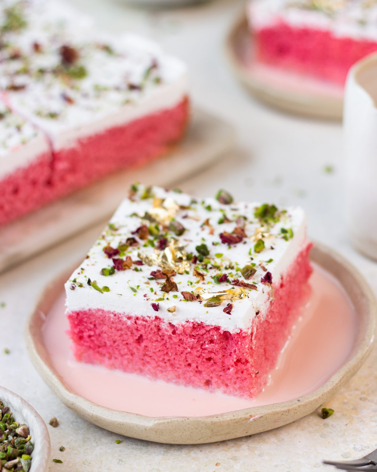 Rose Milk Cake - Bake with Shivesh