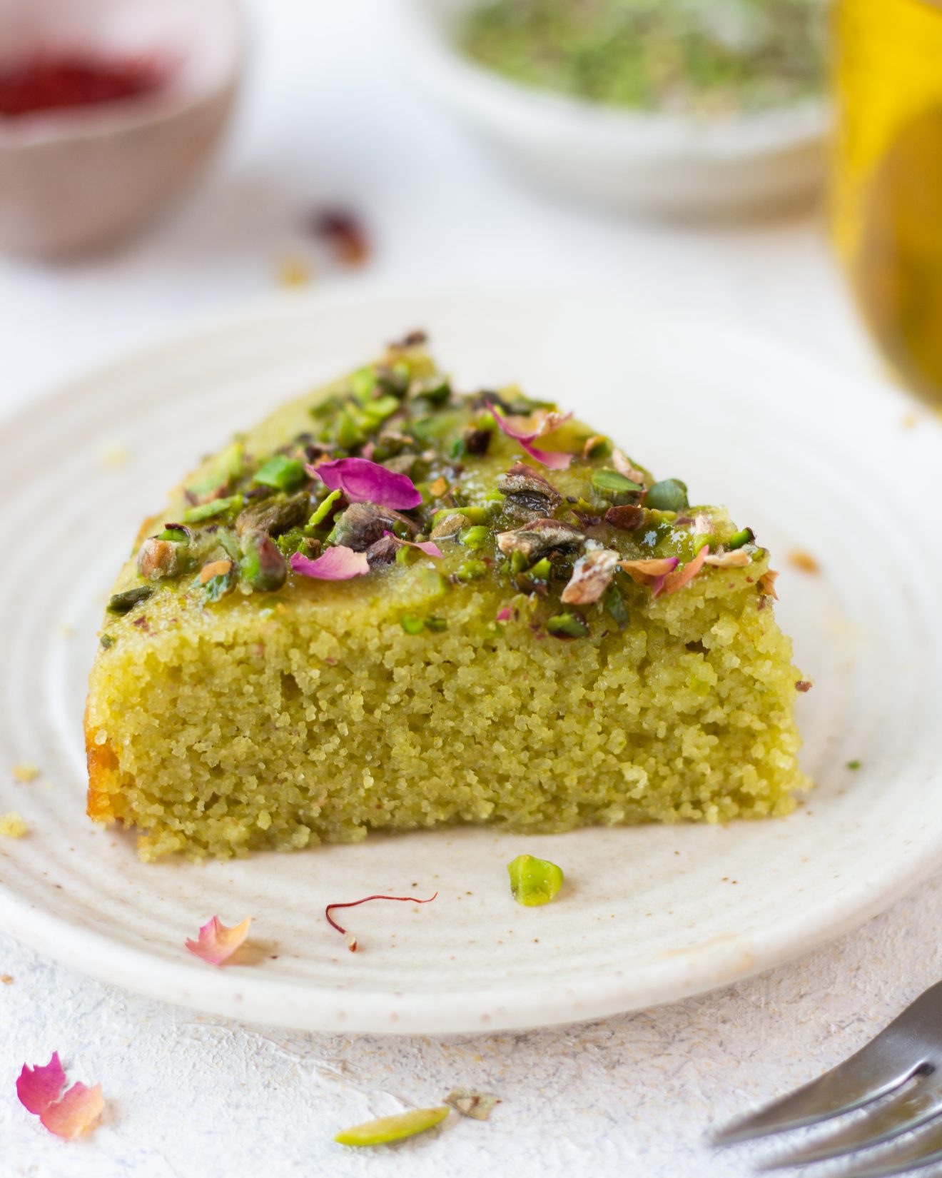 Pista Sooji Cake - Bake with Shivesh