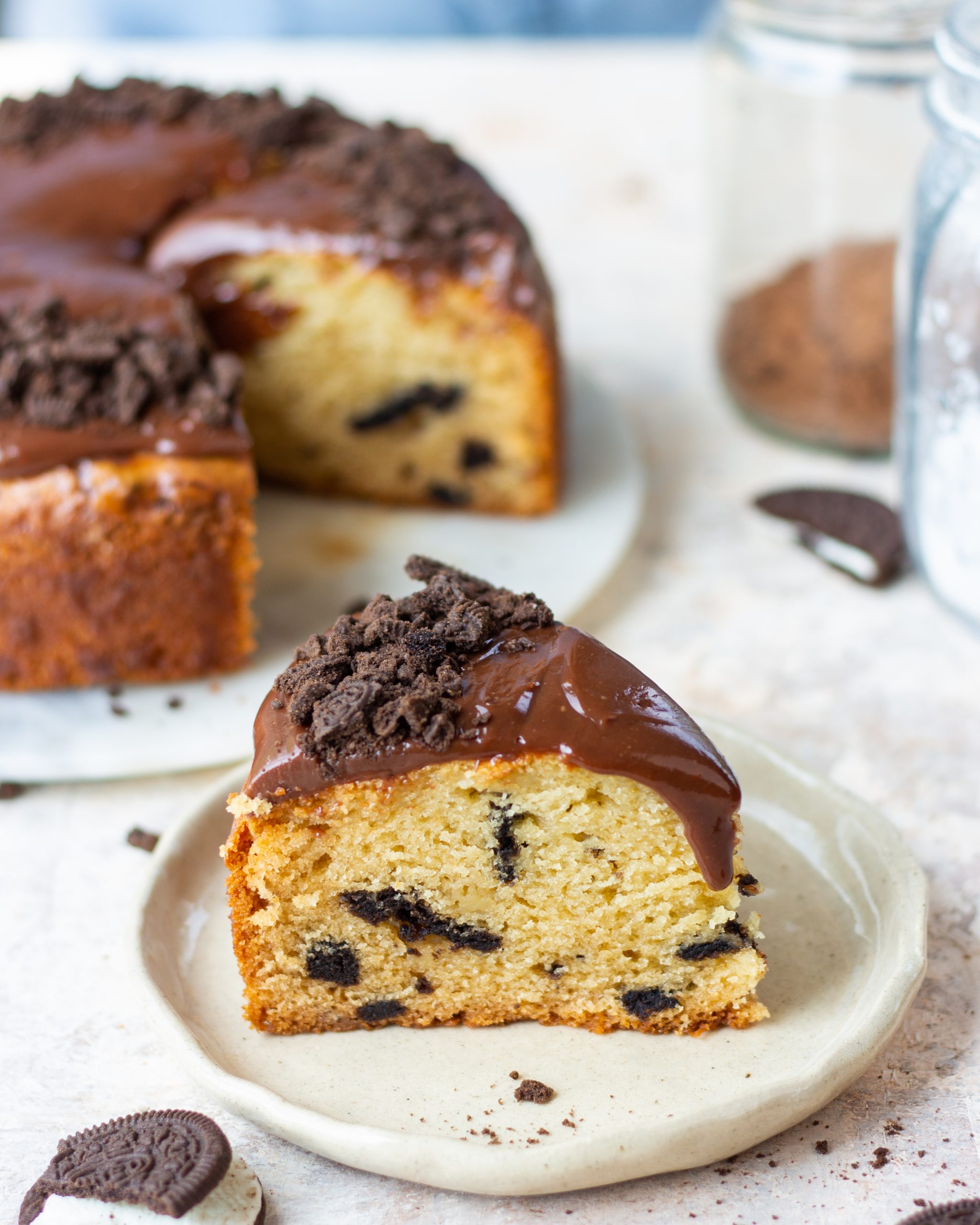 Eggless Oreo Cake with Chocolate Ganache - Bake with Shivesh