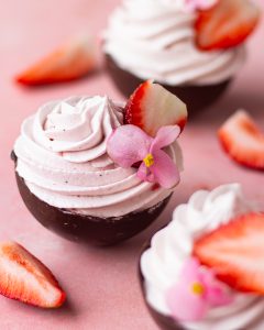 STRAWBERRY CHOCOLATE MOUSSE CUPS - Bake with Shivesh