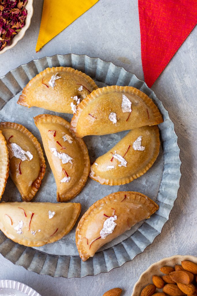 Baked Gulkand Gujiya - Bake with Shivesh