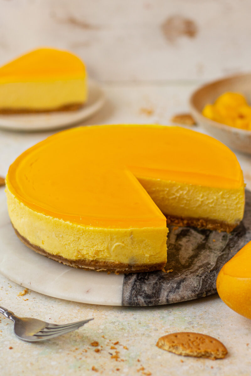 BAKED MANGO CHEESECAKE - Bake with Shivesh