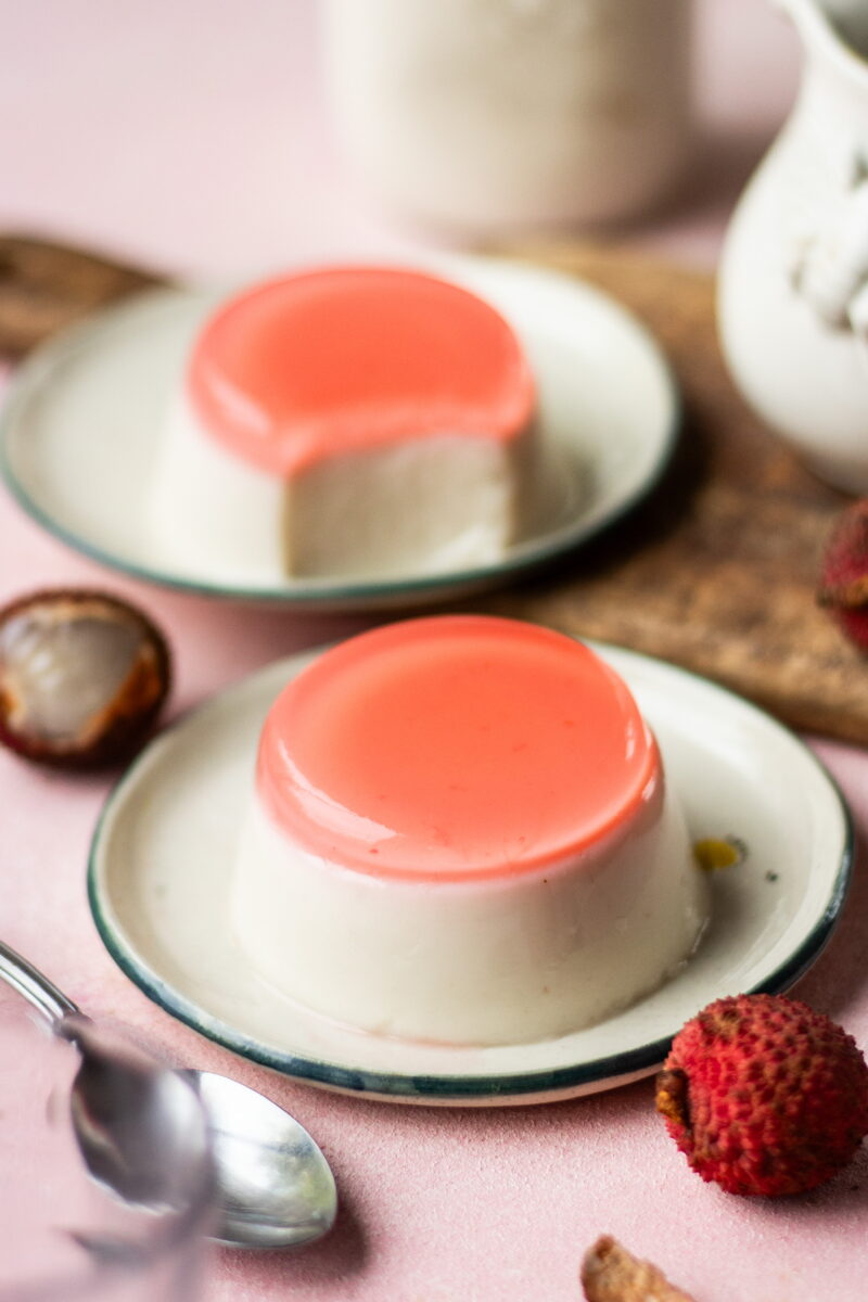 LITCHI ROSE PUDDING - Bake with Shivesh
