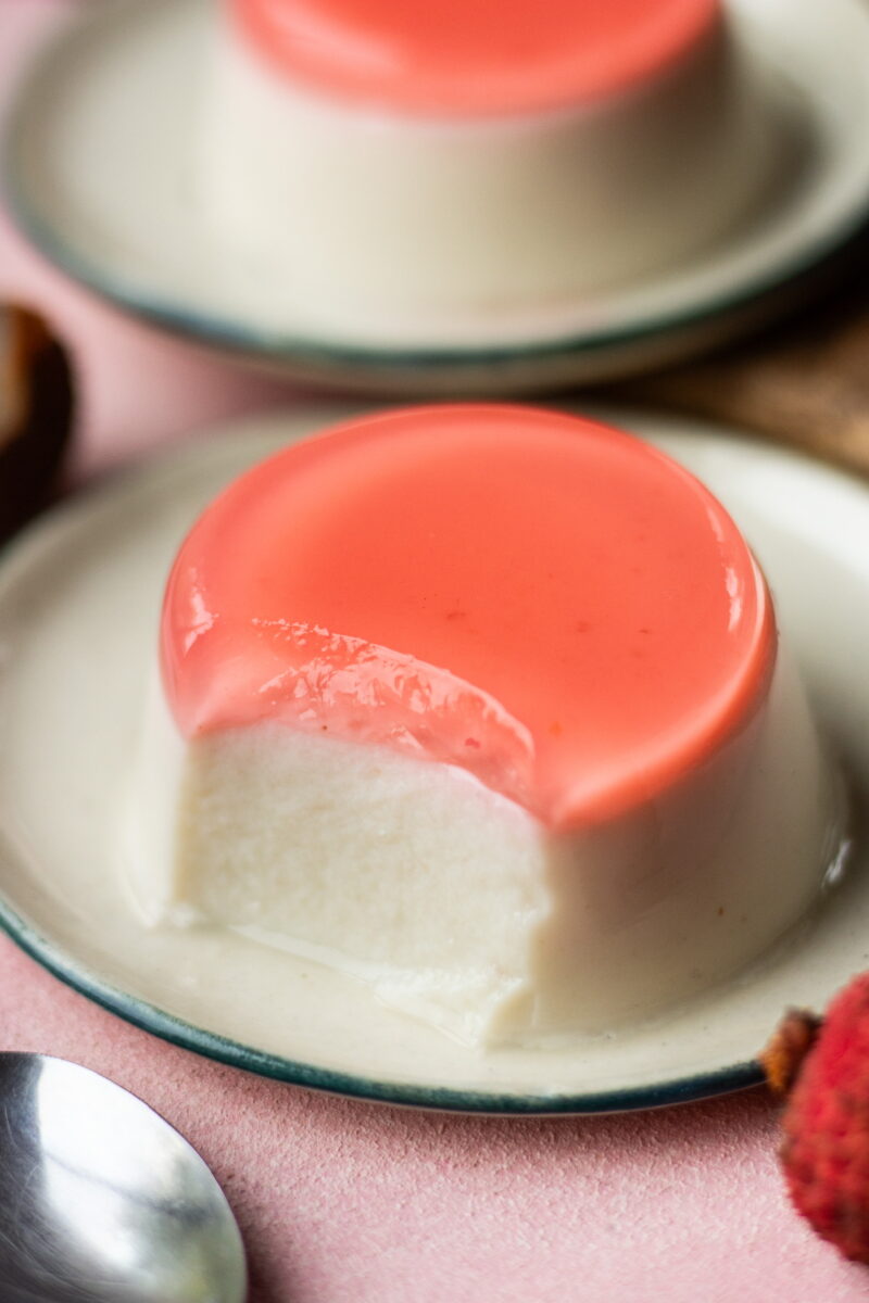 LITCHI ROSE PUDDING - Bake with Shivesh