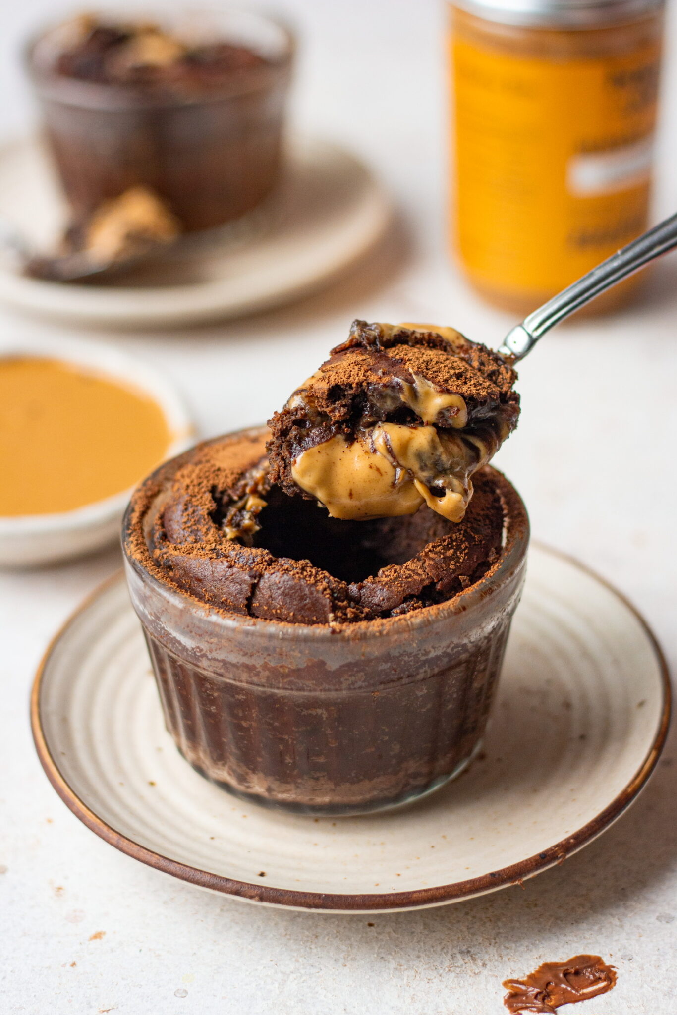 MOLTEN PEANUT BUTTER PUDDING - Bake with Shivesh