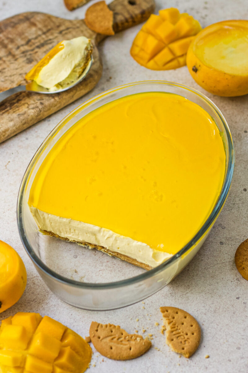 NO BAKE MANGO CHEESECAKE - Bake with Shivesh