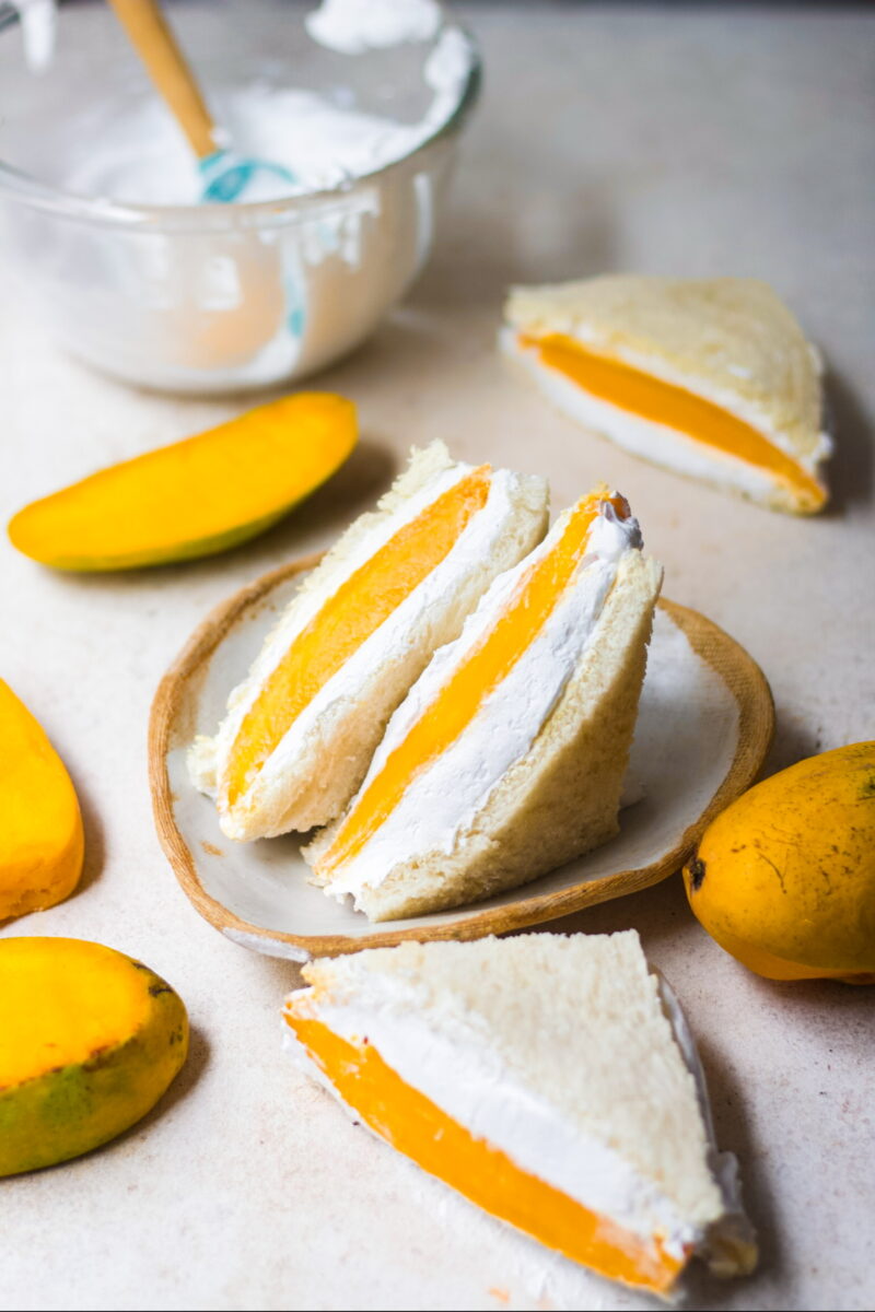 3 INGREDIENT JAPANESE MANGO SANDWICH - Bake with Shivesh