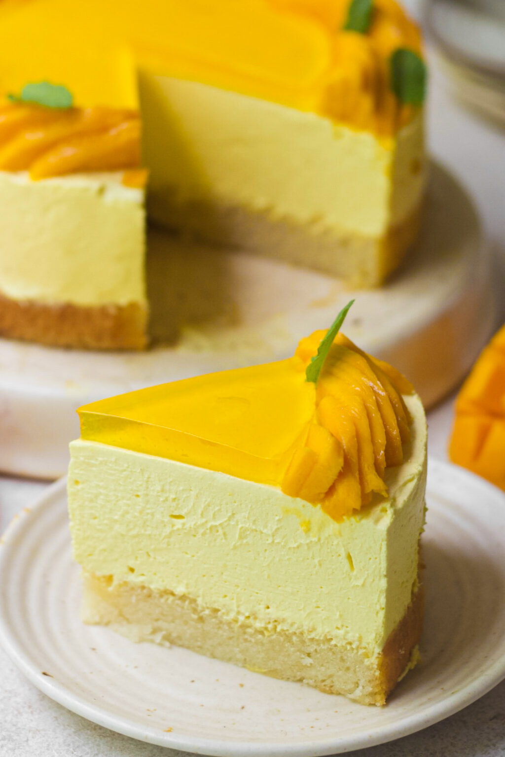 EGGLESS MANGO MOUSSE CAKE - Bake with Shivesh