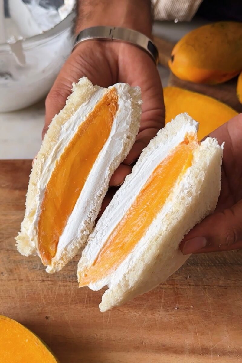 3 INGREDIENT JAPANESE MANGO SANDWICH - Bake with Shivesh