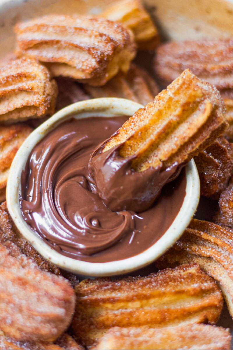 EGGLESS BAKED CHURROS - Bake with Shivesh