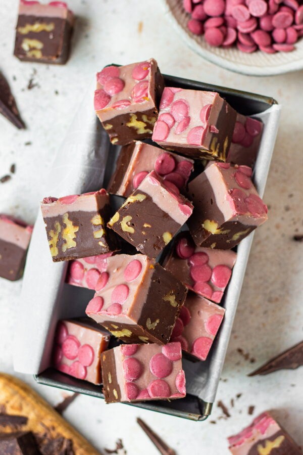 Double Decker Chocolate Fudge - Bake with Shivesh