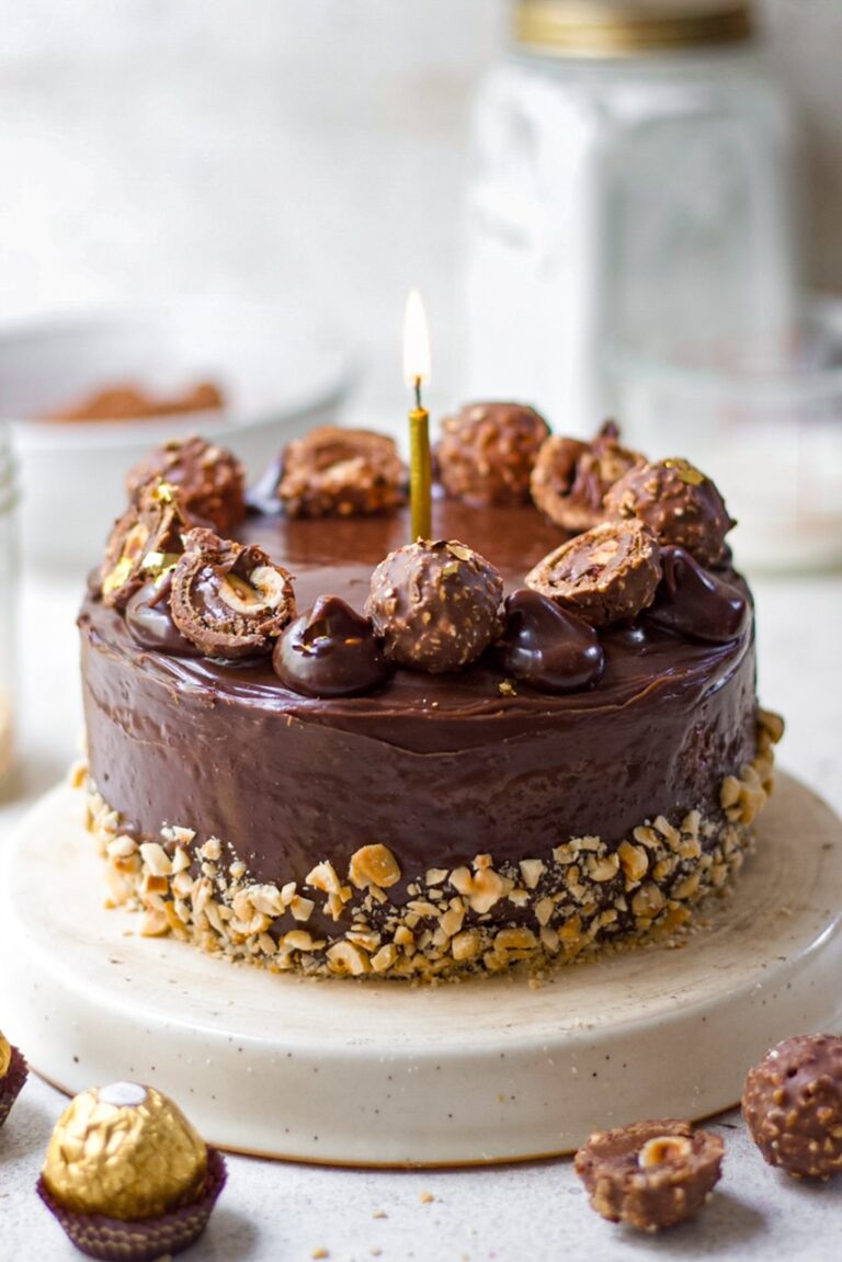 ferrero rocher cake in saucepan - Bake with Shivesh