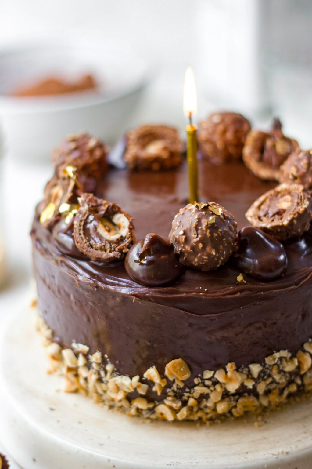 ferrero rocher cake in saucepan - Bake with Shivesh