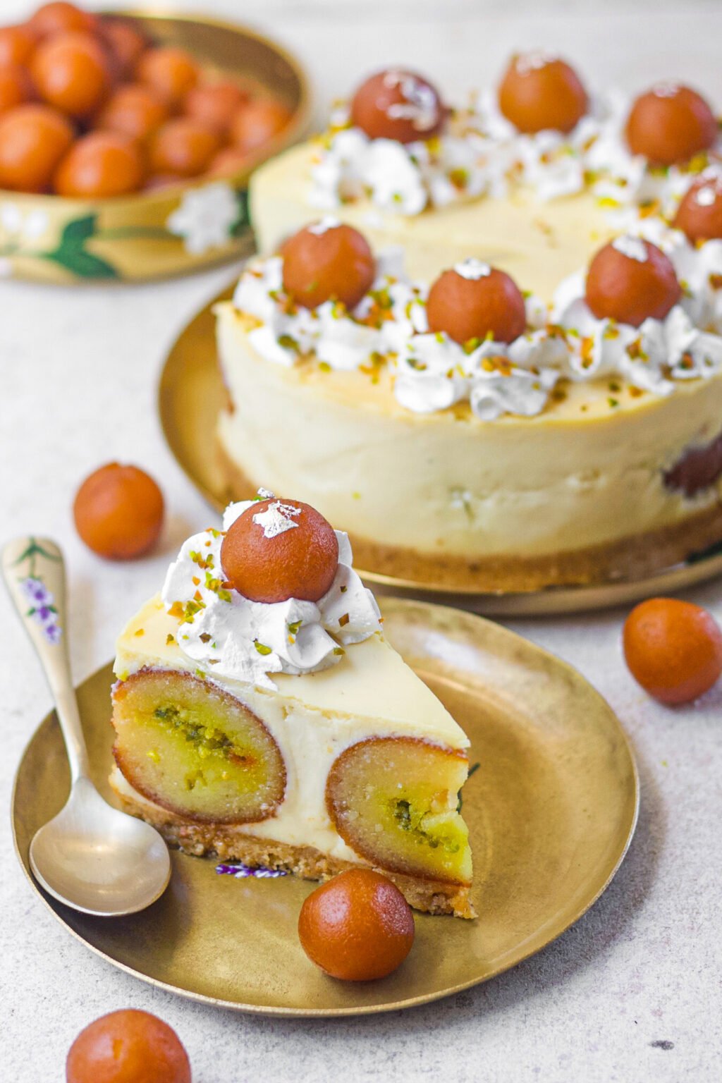 EGGLESS GULAB JAMUN CHEESECAKE - Bake with Shivesh