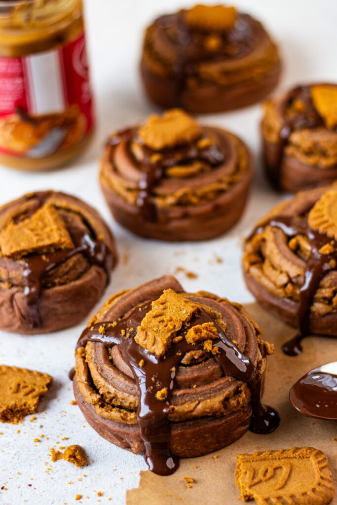 Biscoff Swirl Buns - Bake with Shivesh