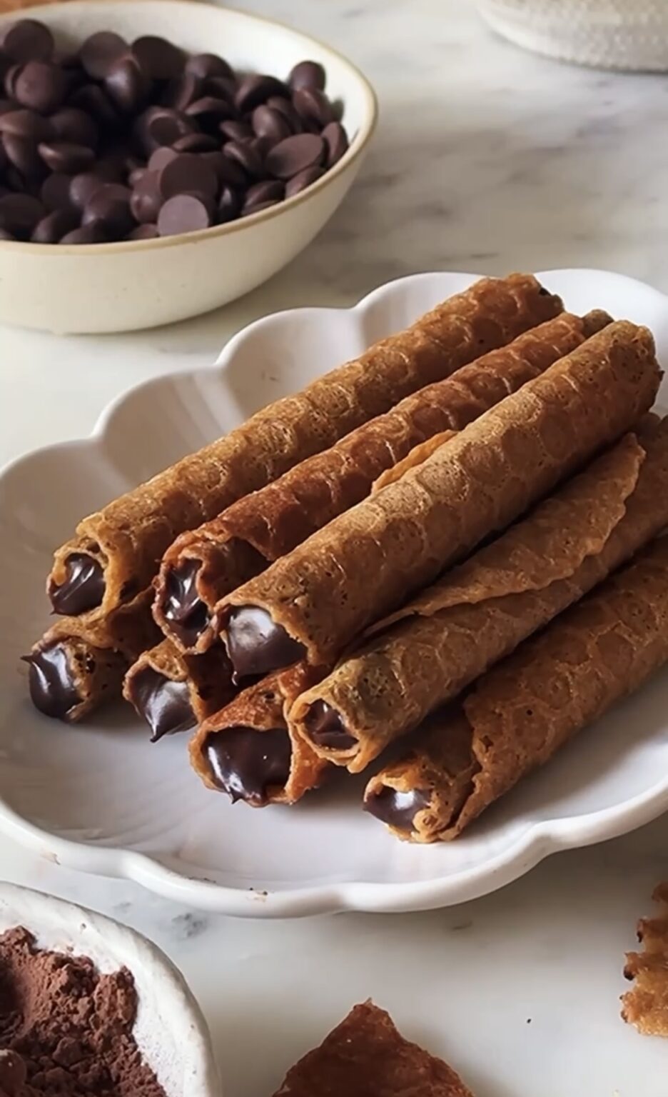 EGGLESS COFFEE WAFER ROLLS - Bake with Shivesh