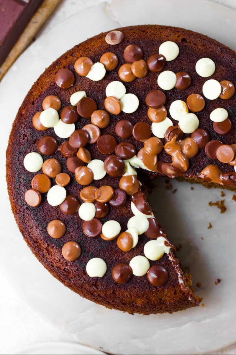 EGGLESS COFFEE ATTA CAKE IN A PAN - Bake with Shivesh