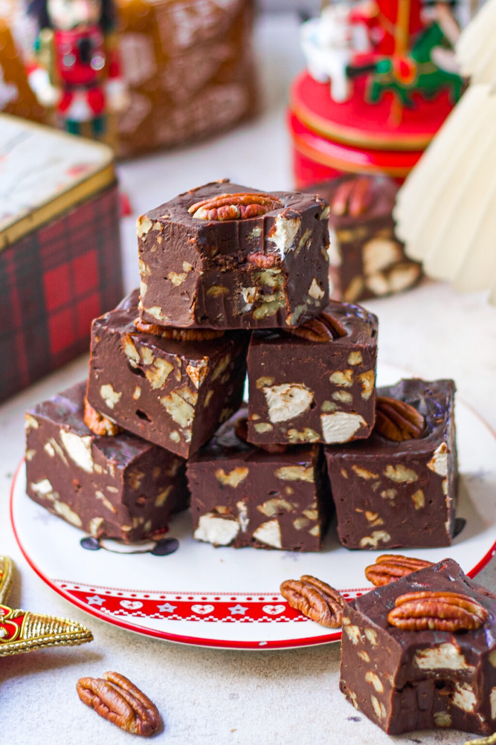 CHOCOLATE PECAN FUDGE - Bake with Shivesh