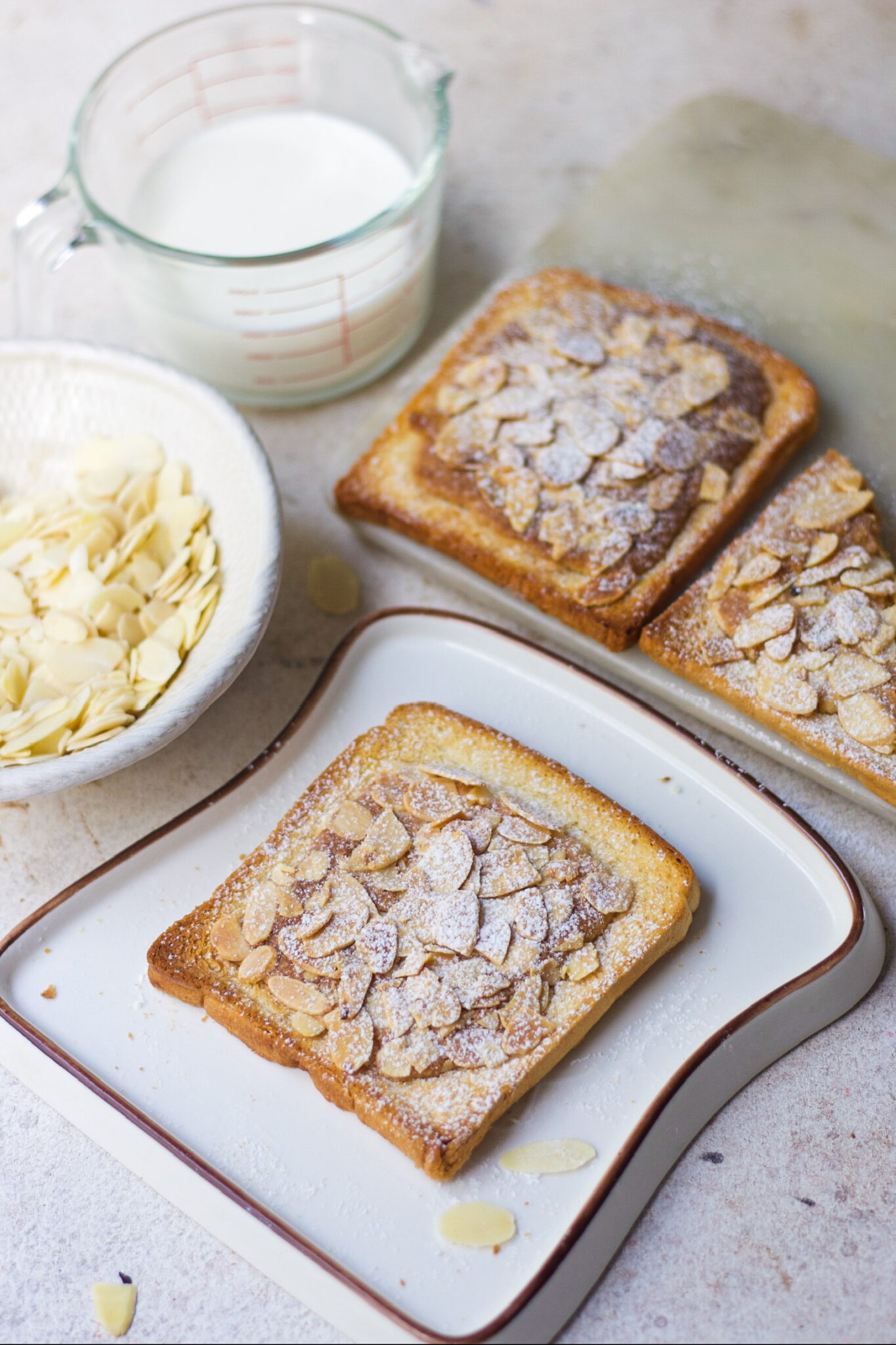 VIRAL ALMOND CROISSANT TOAST - Bake with Shivesh