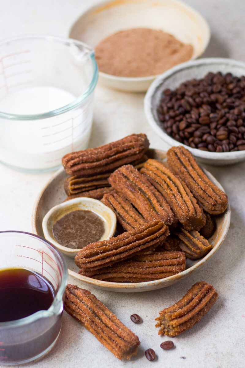 EGGLESS ESPRESSO CHURROS - Bake with Shivesh