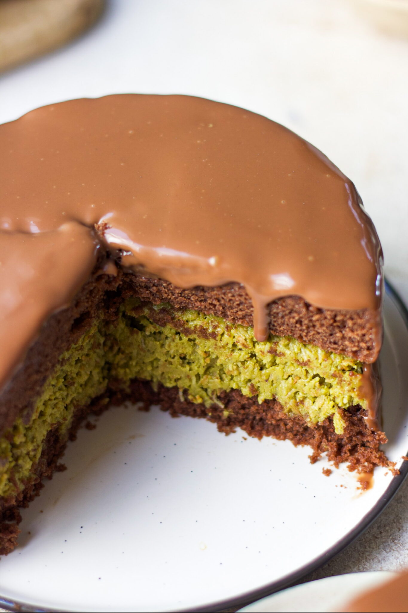 Chocolate Pistachio kunafa cake - Bake with Shivesh