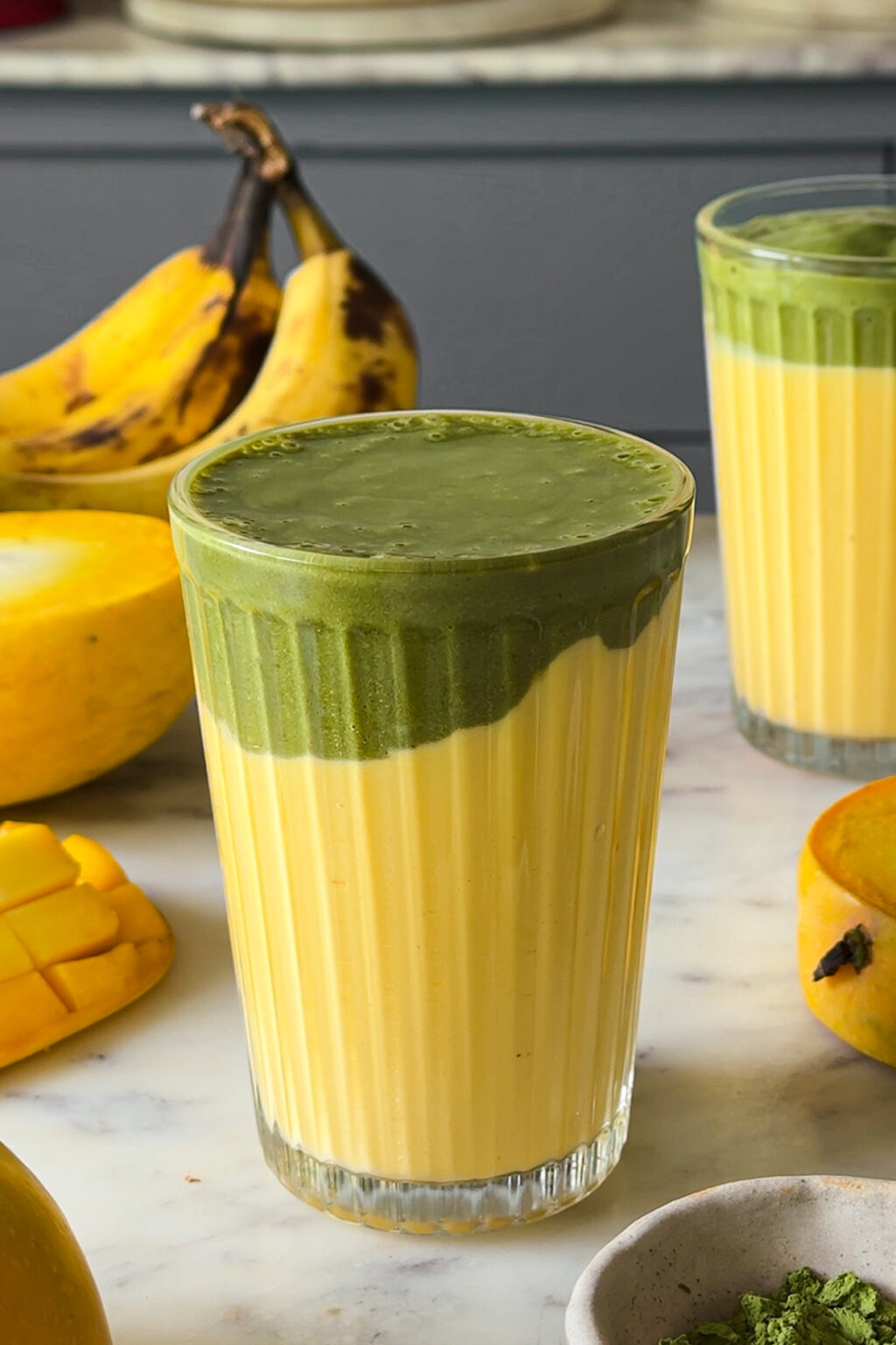 MANGO MATCHA SMOOTHIE - Bake with Shivesh